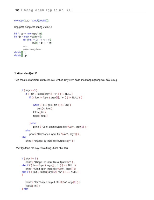 Phong cach lap trinh c++ | PDF