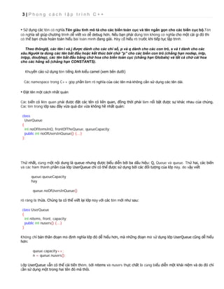 Phong cach lap trinh c++ | PDF