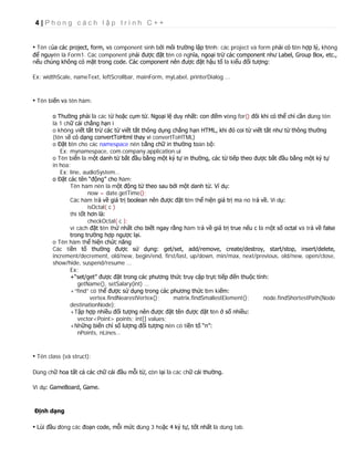 Phong cach lap trinh c++ | PDF