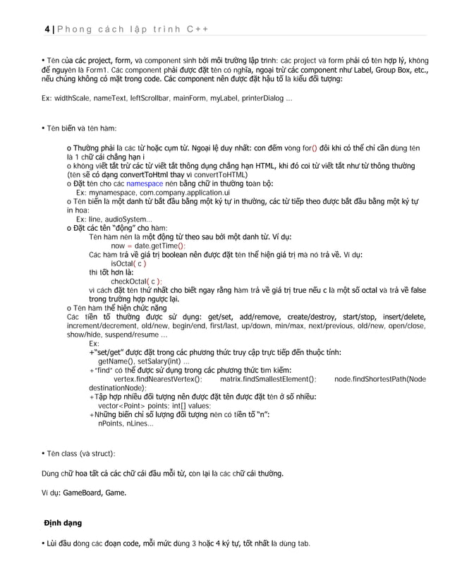 Phong cach lap trinh c++ | PDF