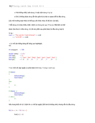 Phong cach lap trinh c++ | PDF