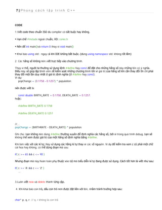 Phong cach lap trinh c++ | PDF