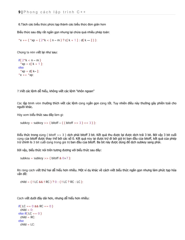 Phong cach lap trinh c++ | PDF