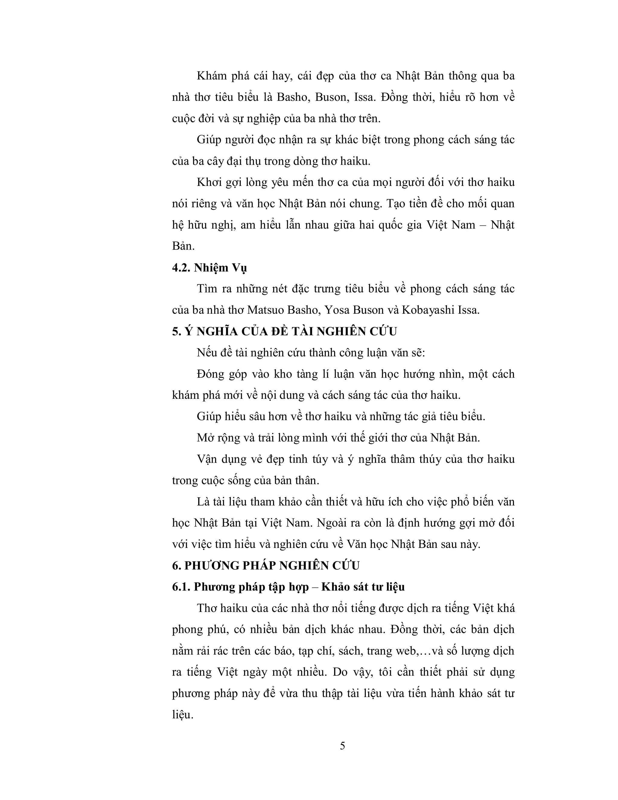 Phong Cách Thơ Haiku của Matsuo Basho, Yosa Buson và Kobayashi Issa | PDF