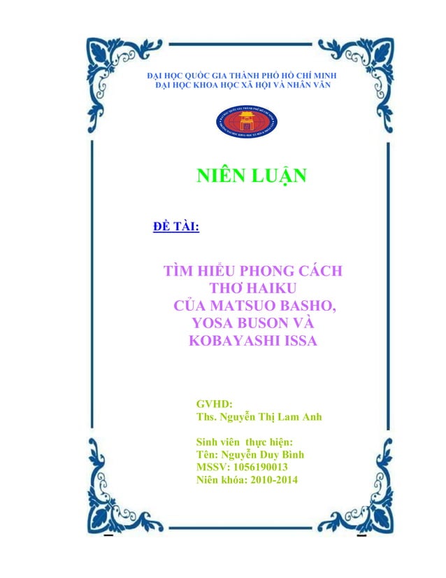 Phong Cách Thơ Haiku của Matsuo Basho, Yosa Buson và Kobayashi Issa | PDF