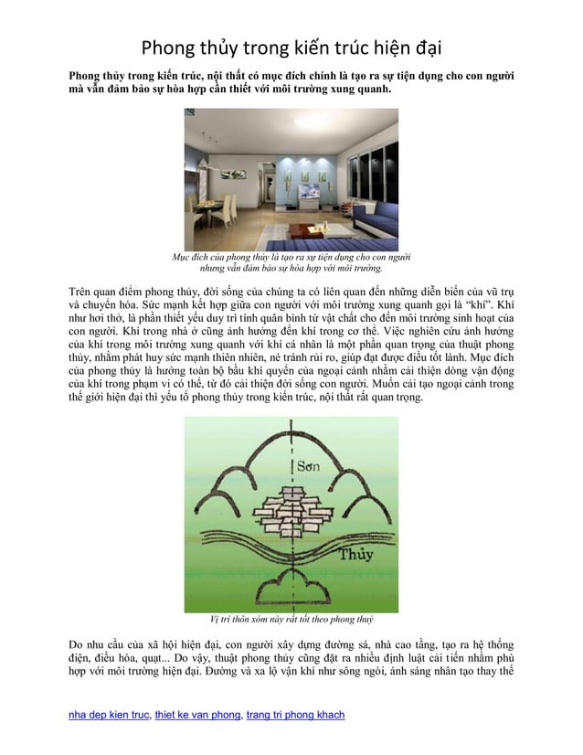 Phong thuy trong kien truc hien dai | PDF