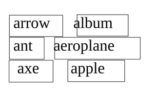 Phonic 'a' flash cards | DOC