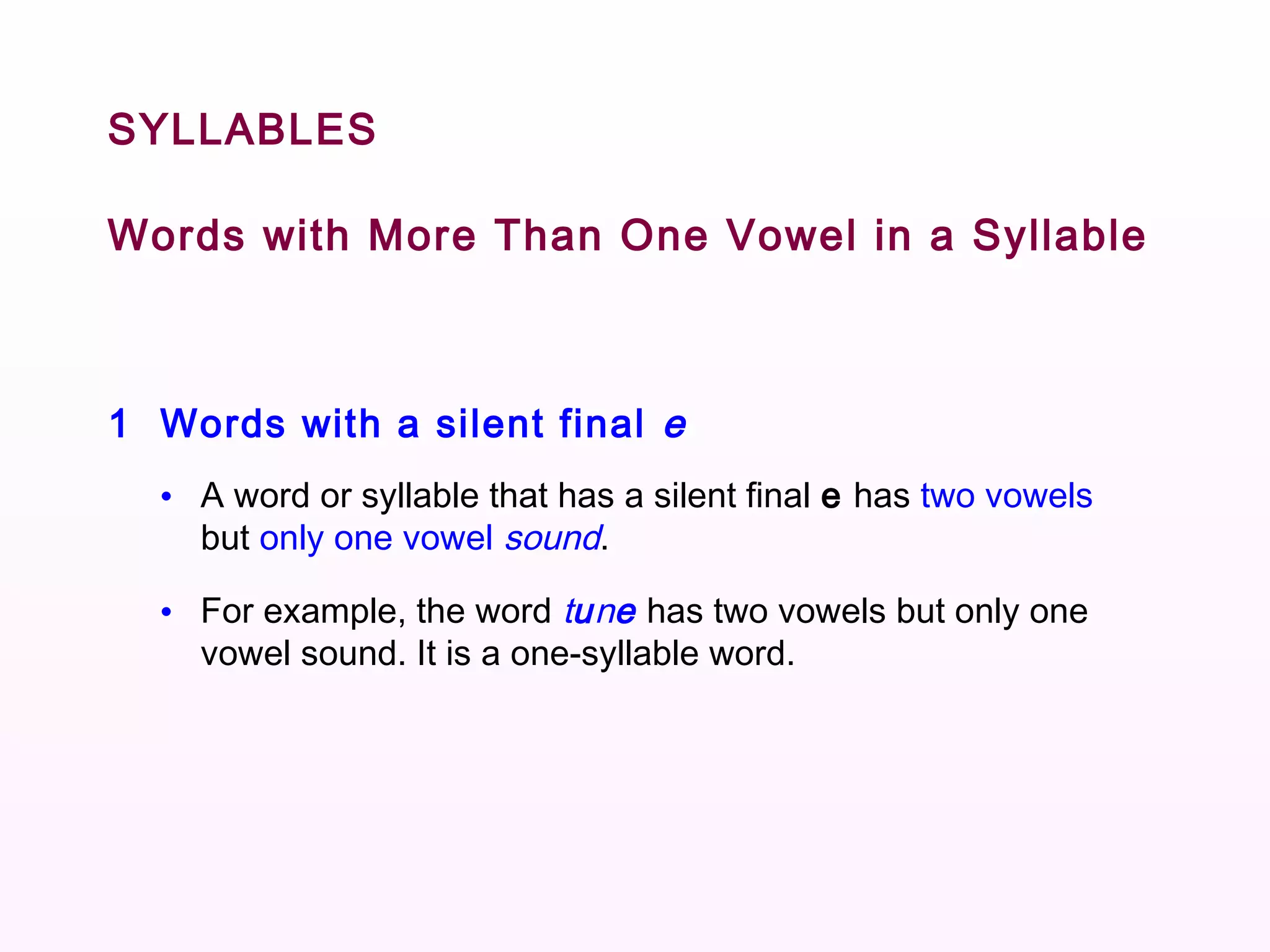 Phonics syllables | PPT | Chemistry | Science