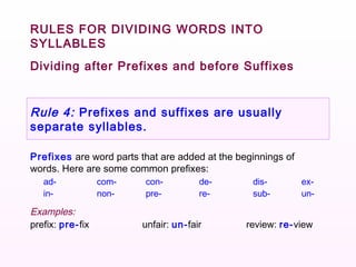 Phonics syllables | PPT | Chemistry | Science