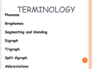 Reception Phonics Workshop October 2013 - Overview slides | PPT
