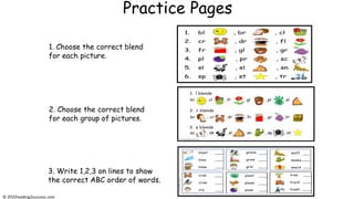 Parent Resources to Teach Kids 18 Consonant Blends-Charts, Practice ...