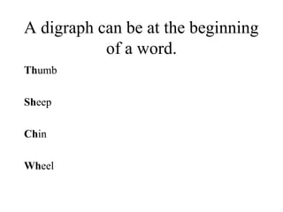 Phonics digraphs | PPT