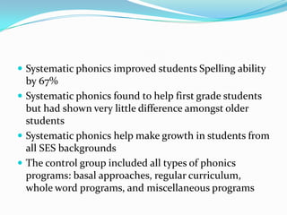 Phonics instruction | PPTX
