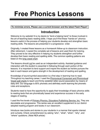 Phonics lessons | PDF
