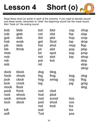 Phonics lessons | PDF