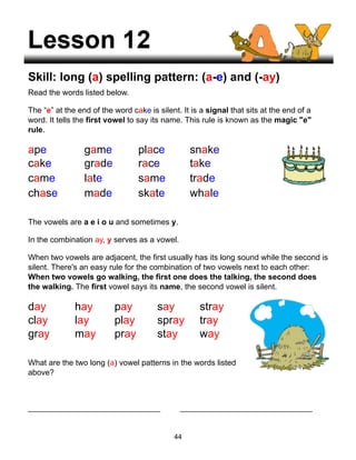 Phonics lessons | PDF