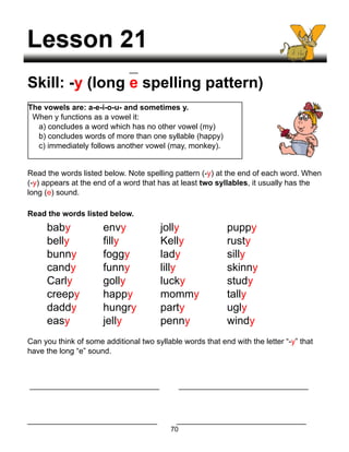 Phonics lessons | PDF