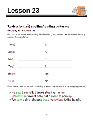 Phonics lessons | PDF