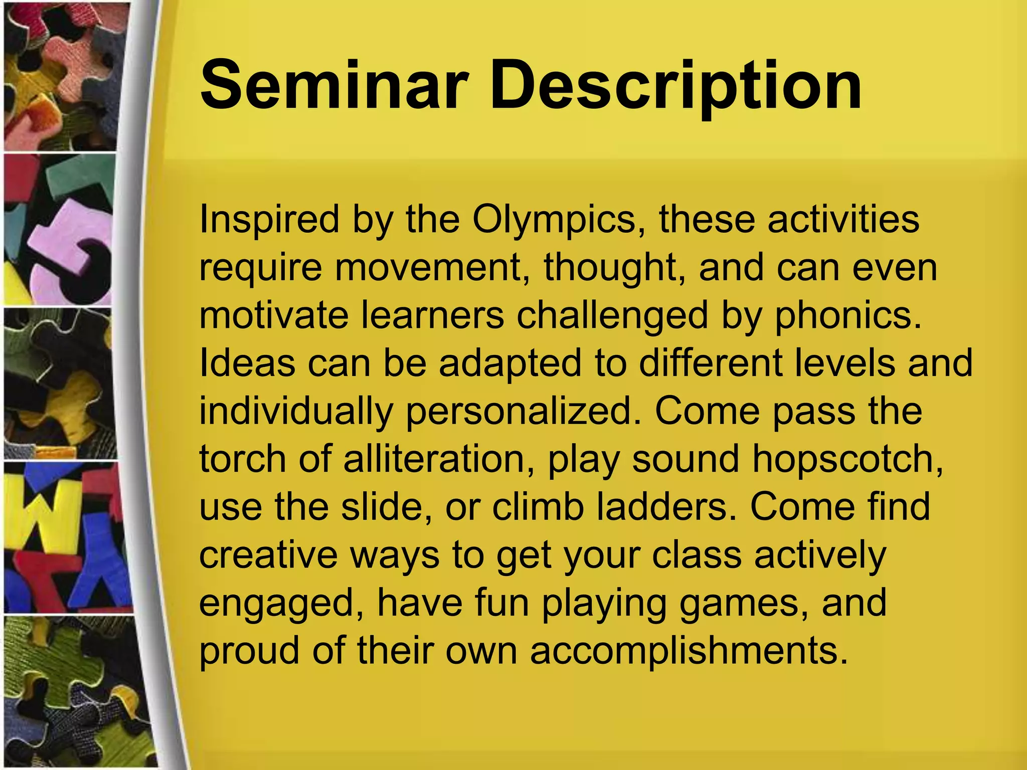 Phonics olympics acsi presentation | PPT