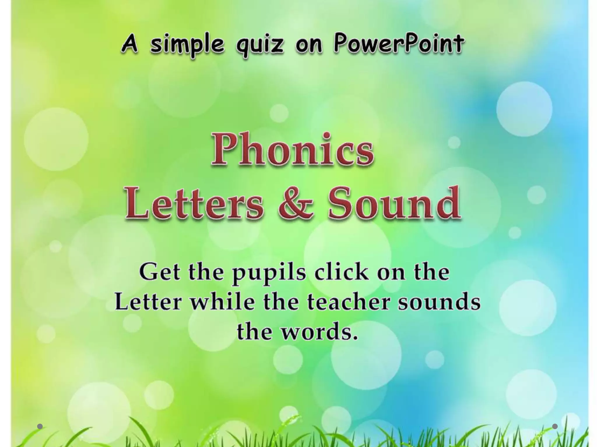 Phonics Letters and Sounds | PPTX