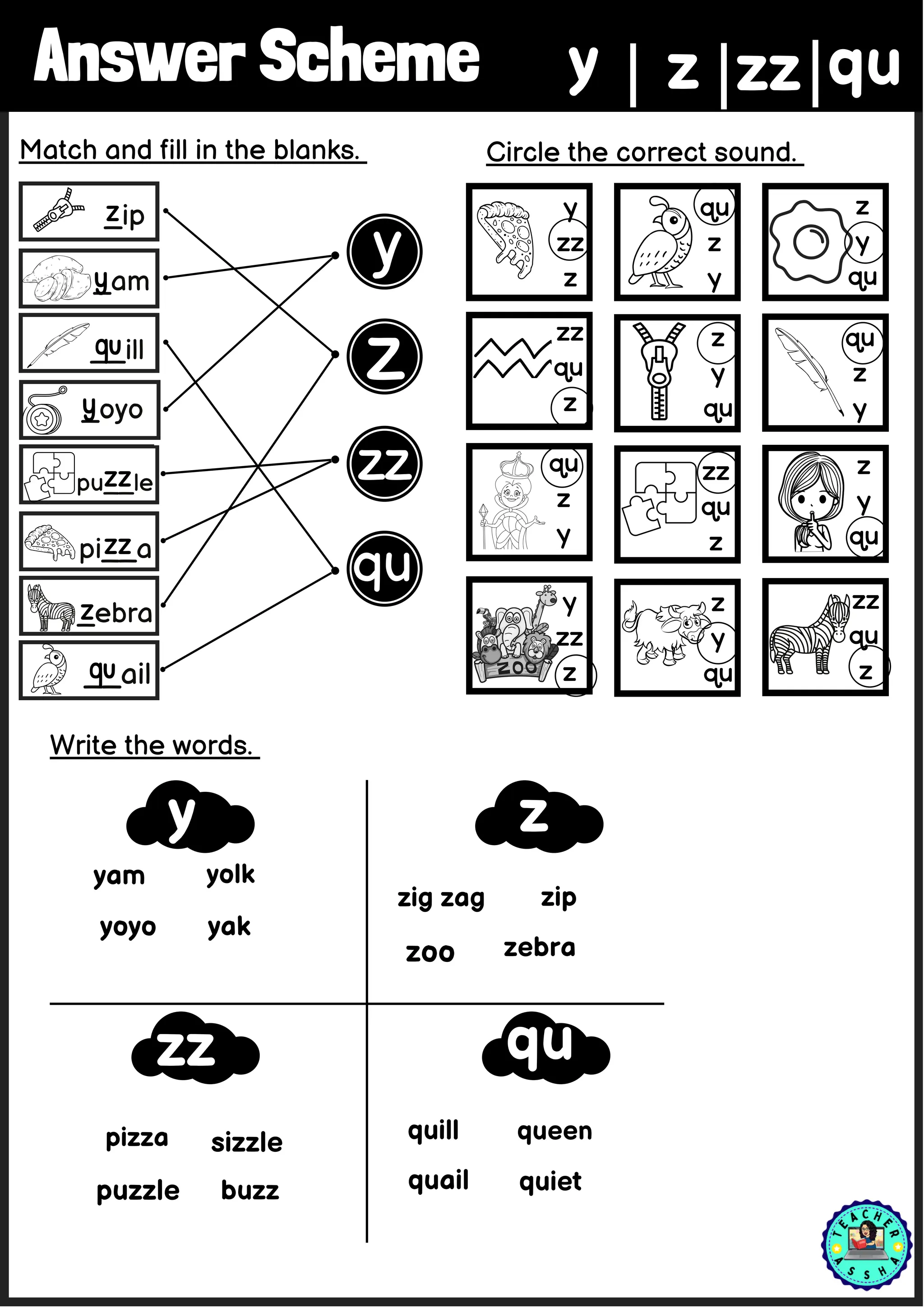Phonics Worksheet Year 1.pdf ponics in learning english | PDF
