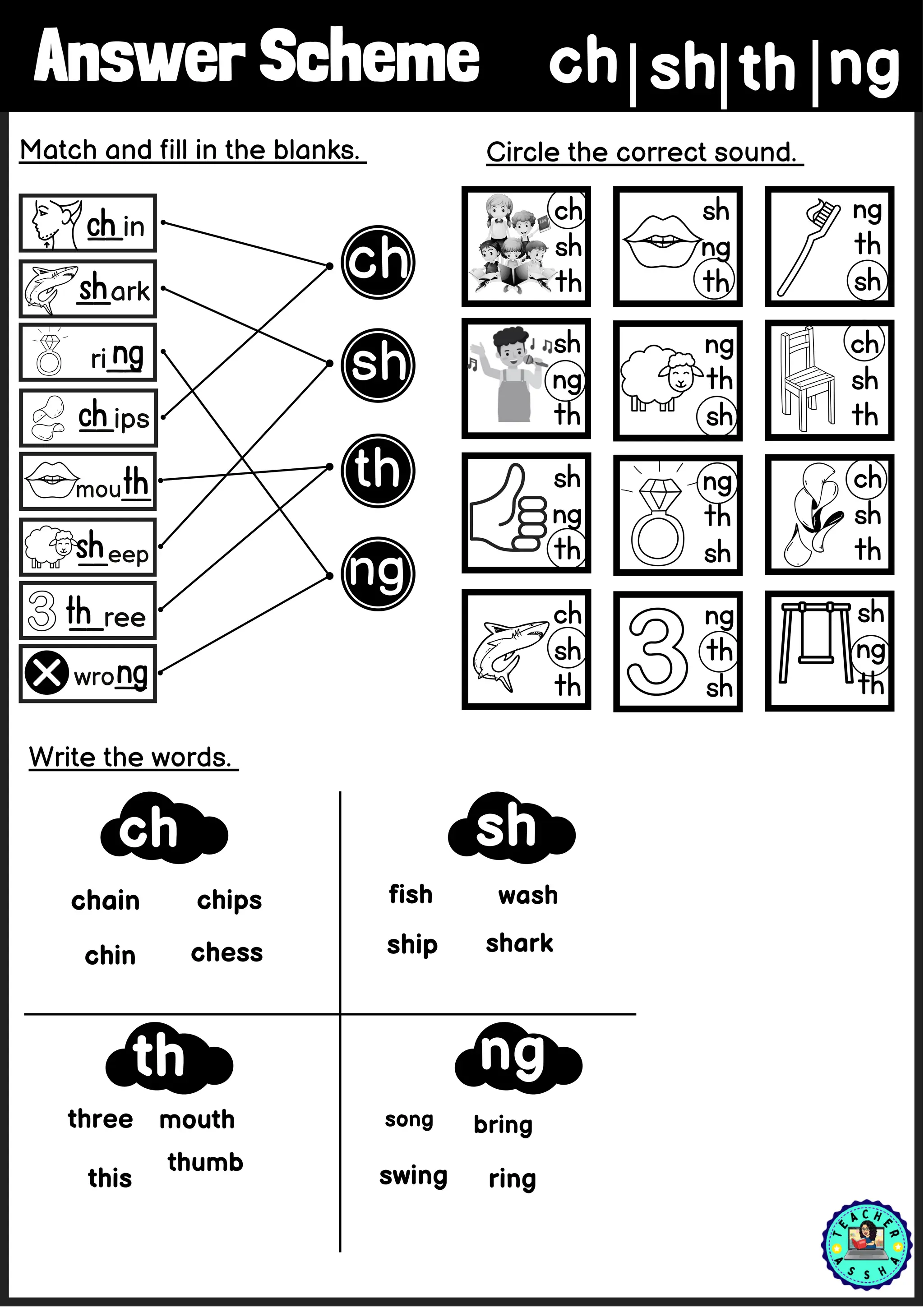 Phonics Worksheet Year 1.pdf ponics in learning english | PDF