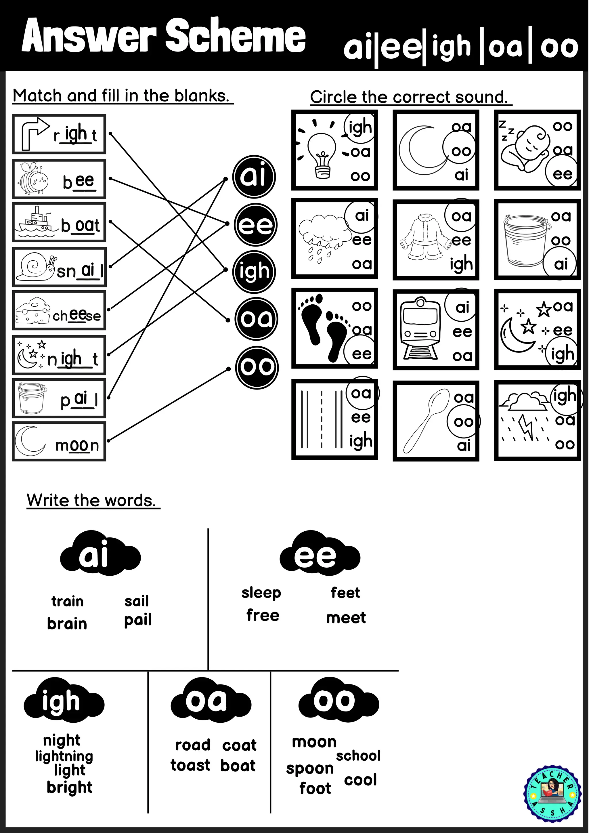 Phonics Worksheet Year 1.pdf ponics in learning english | PDF