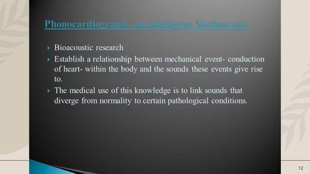 Phonocardiogram.pptx | Heart and Cardiovascular Diseases | Diseases and ...