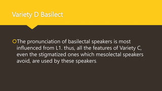 Phonological and Phonetic Features of Pakistani English | PPTX