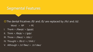 Phonological and Phonetic Features of Pakistani English | PPTX