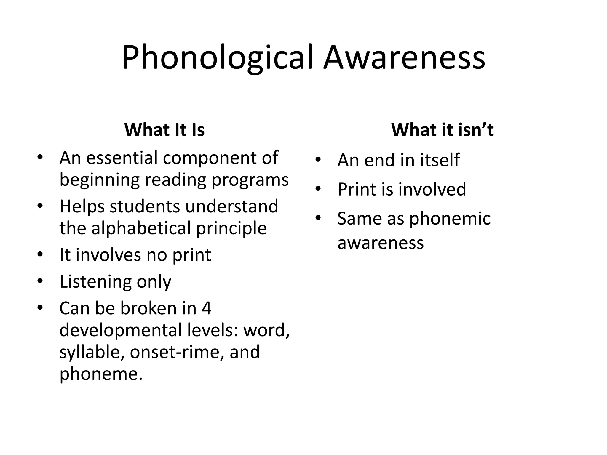 Phonological awareness | PPT