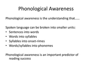 Phonological Awareness Definition Phonological Awareness,, 55% OFF