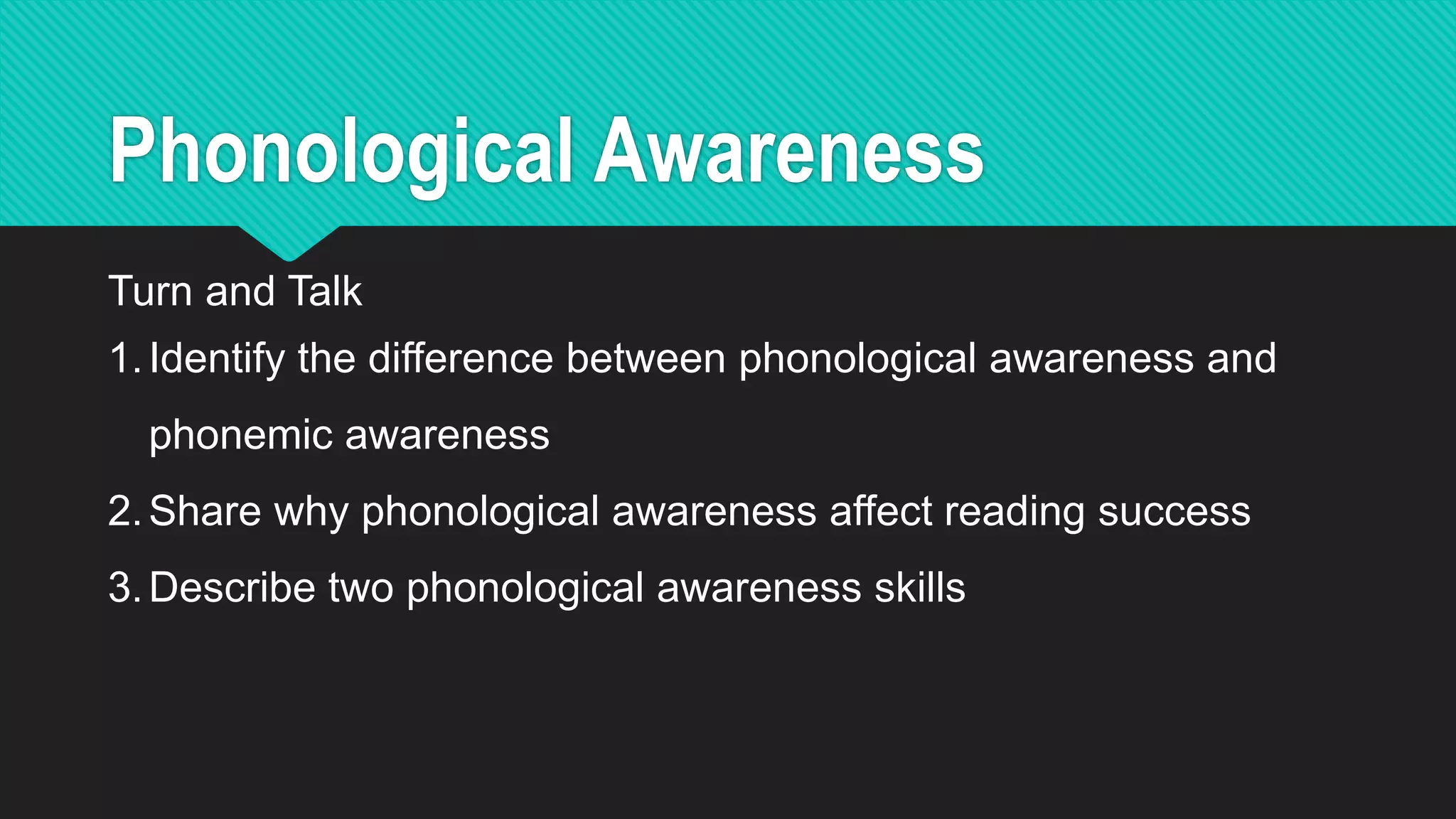 Phonological awareness presentation | PPTX
