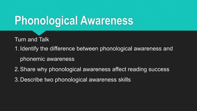 Phonological awareness presentation | PPTX