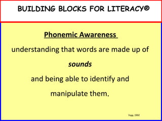 Building Blocks: Phonological Awareness Webinar | PPT
