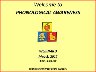 Building Blocks: Phonological Awareness Webinar | PPT