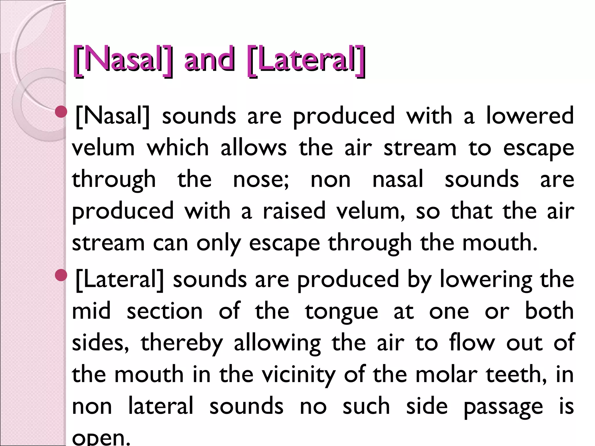 Phonological features of Consonant System | PPT