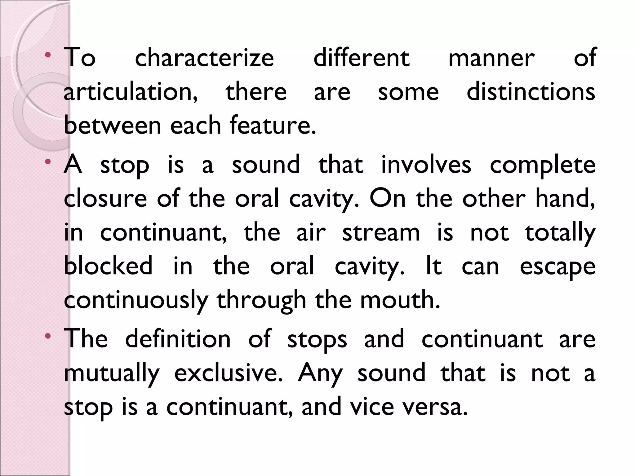 Phonological features of Consonant System | PPT