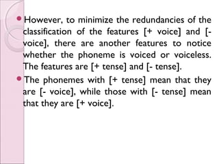 Phonological features of Consonant System | PPT