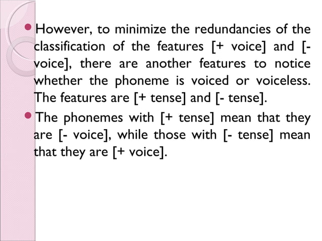 Phonological features of Consonant System | PPT