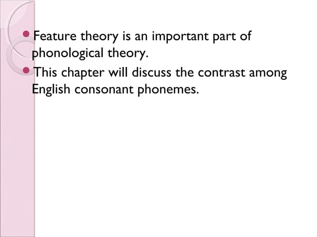 Phonological features of Consonant System | PPT