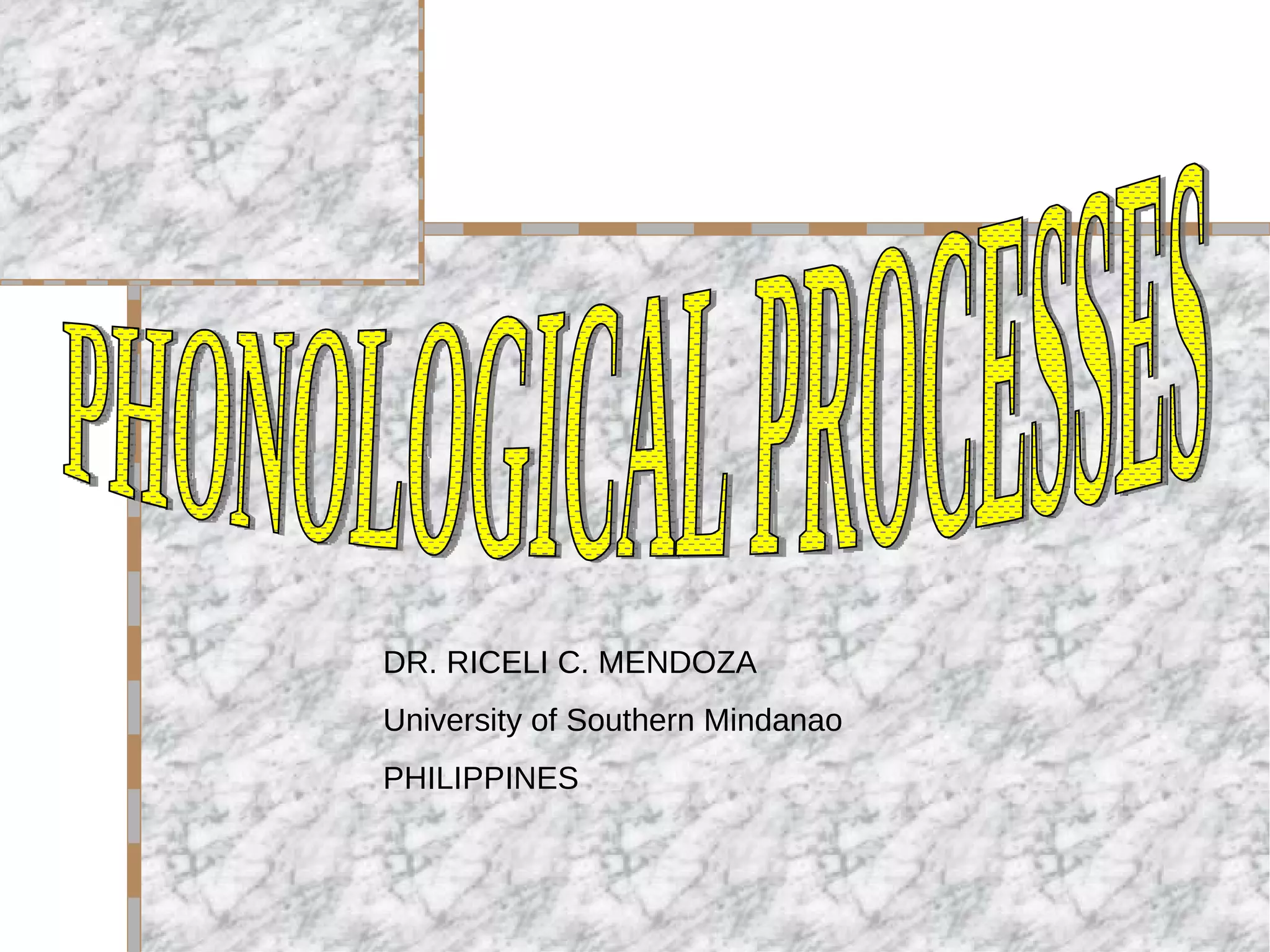 Phonological processes | PPT