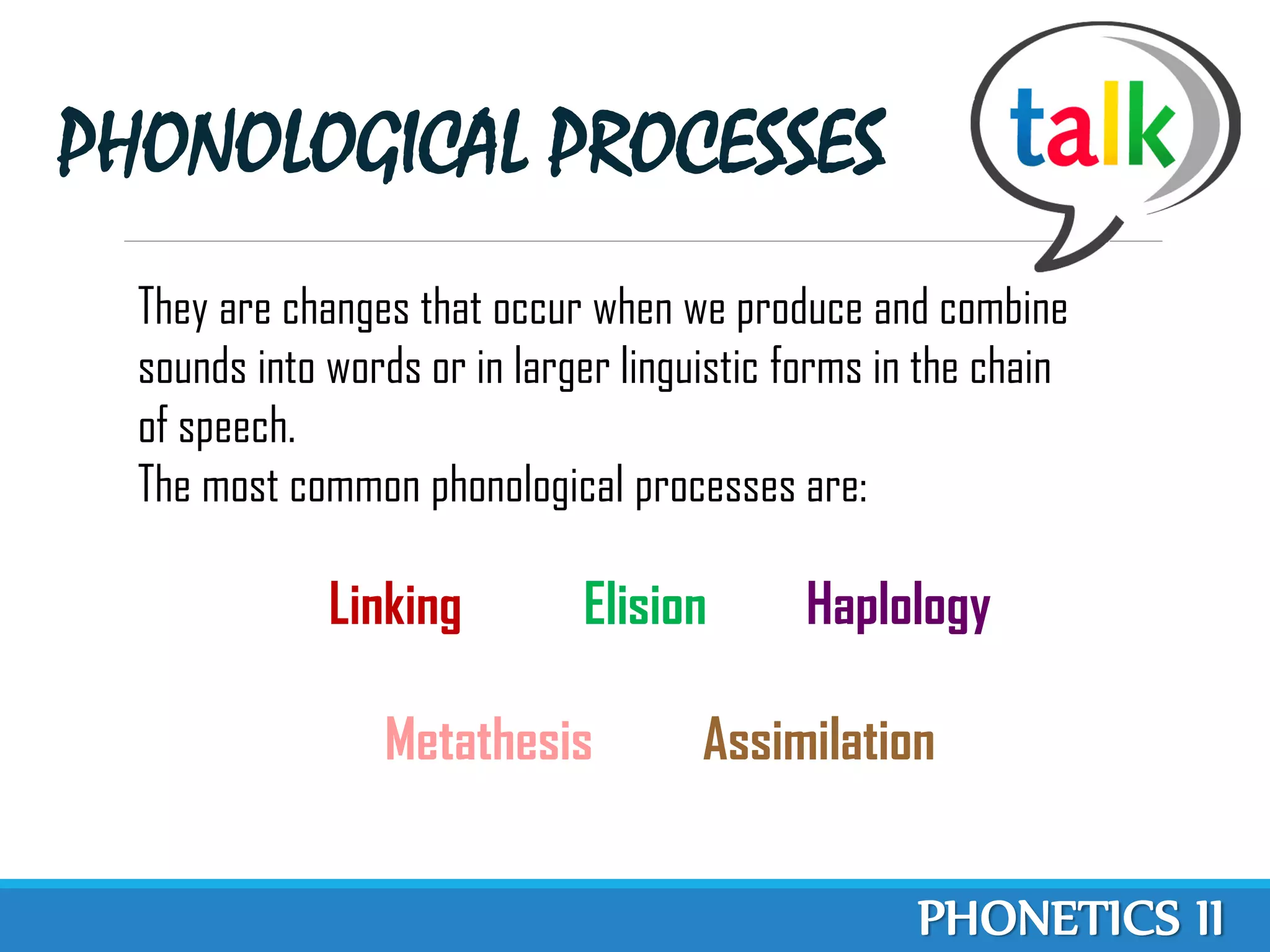 Phonological processes phonetics ii | PDF
