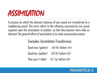 Phonological processes phonetics ii | PDF