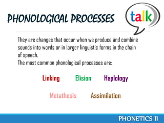 Phonological processes phonetics ii | PDF