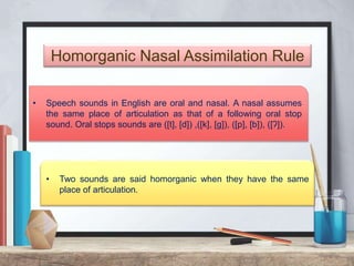 Phonological rules in the English Language | PPTX