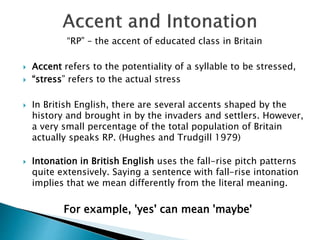 Phonological System of Standard British English | PPTX
