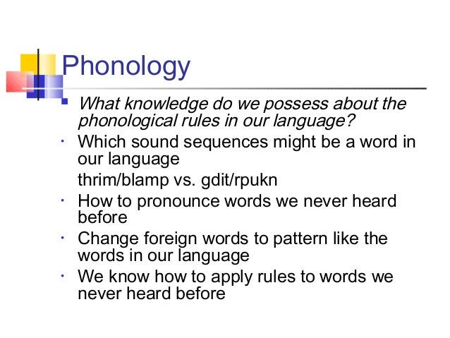Phonology