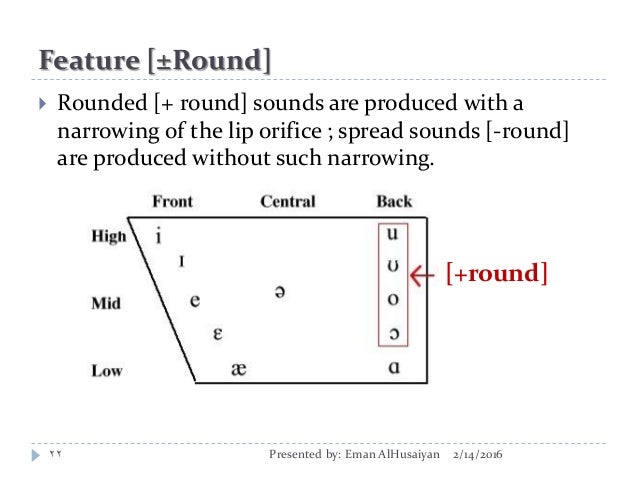 Phonology phonological features of english vowels