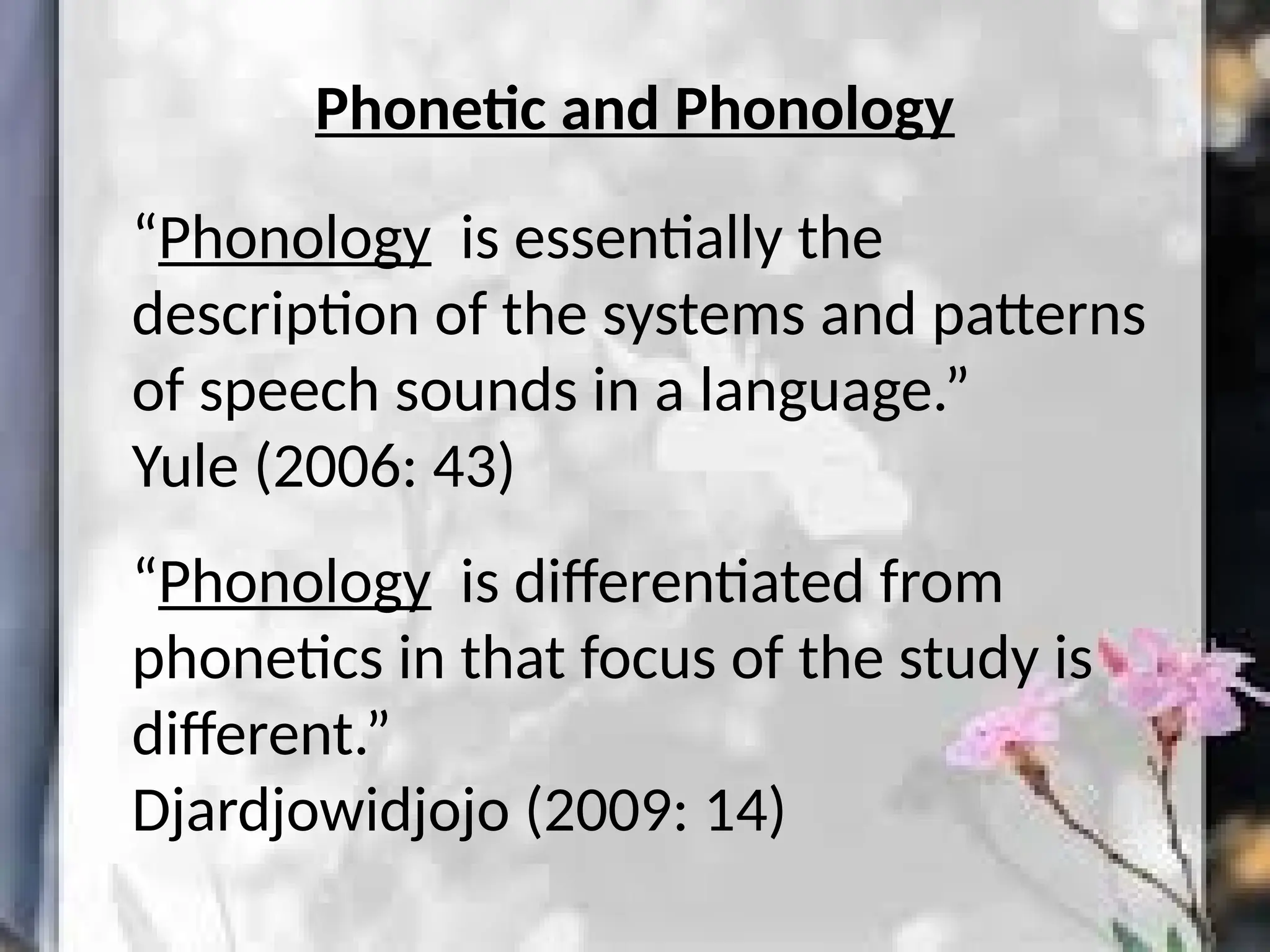 Introduction to English Phonology umbara | PPTX
